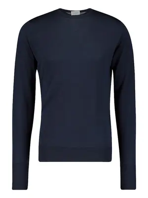 John Smedley Marcus Crewneck Sweater - Blue