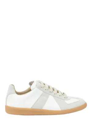 MAISON MARGIELA Replica Leather And Suede Sneakers - White