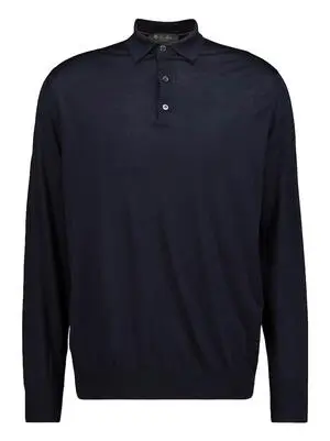 LORO PIANA Loro Piana Ml Long-sleeved Wool Polo Shirt