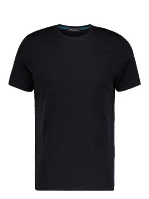 Loro Piana Silk And Cotton-blend T-shirt - Blue