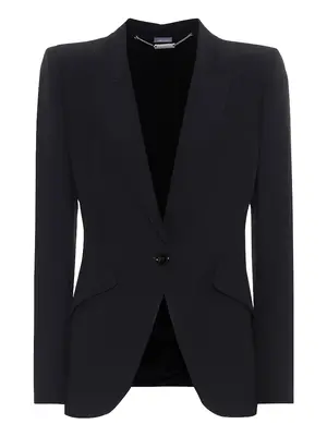 Alexander McQueen Crêpe Blazer - Black
