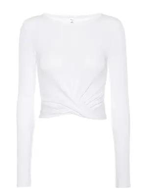 Alo Yoga Cover Cropped Top - White