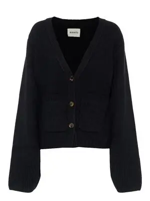 Khaite Scarlet Cashmere-blend Cardigan - Black