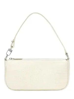 By Far Croc-effect Leather Shoulder Bag - Beige