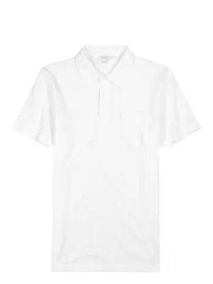 Sunspel Riviera Cotton-mesh Polo Shirt - White
