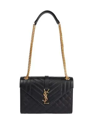 Saint Laurent Envelope Medium Shoulder Bag - Black