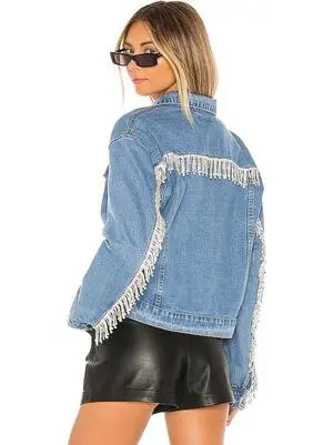 SUPERDOWN Superdown Raya Rhinestone Fringe Jacket