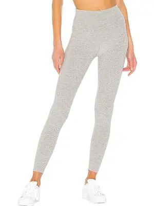 Beyond Yoga Spacedye Caught In The Midi High Waisted Legging In Grey - Silver Mist