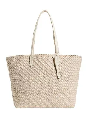 NAGHEDI Naghedi Small Woven Tote Ecru