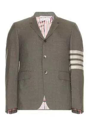 Thom Browne Bar Engineered Suit Jacket In Grey - Medium Grey