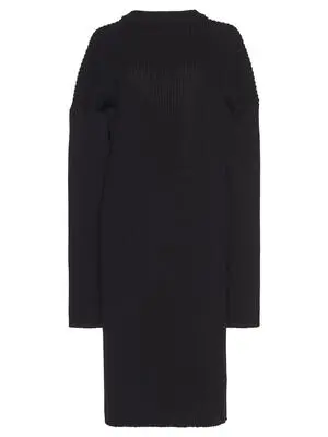 Bottega Veneta Knitted Wool-blend Midi Dress - Black