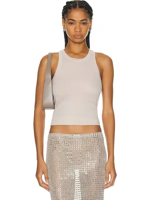 Enza Costa Supima Bold Sheath Tank Top Raffia