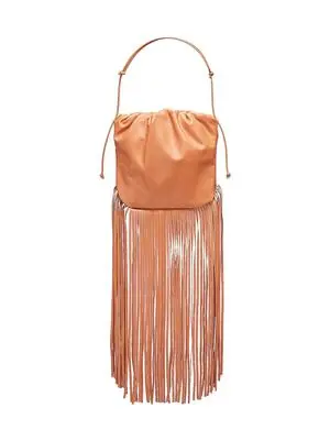 Bottega Veneta The Fringe Pouch - Clay & Gold