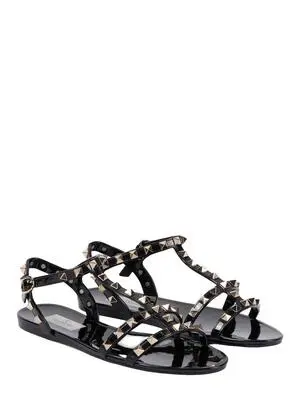 Valentino Garavani Rockstud Jelly Sandals - Black