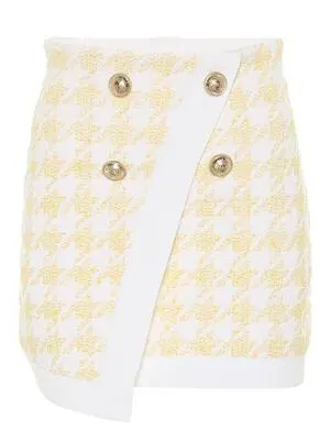 Balmain - Balmain Houndstooth Jacquard Bodycon Miniskirt
