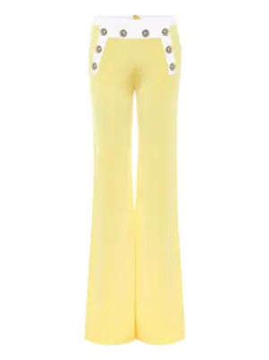 Balmain - Balmain High-Rise Knit Flared Pants