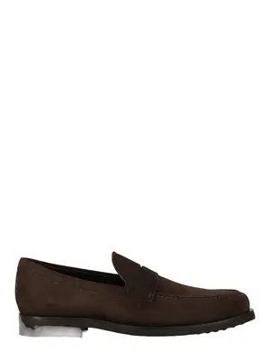 TOD'S Suede Penny Loafers - Brown