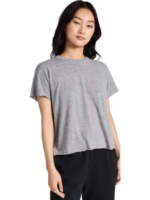 The Great. The Crop Tee - Heather Grey