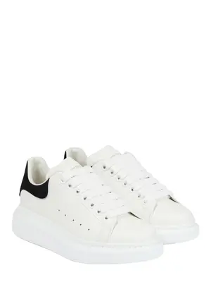 Alexander McQueen Oversized Leather Sneakers - White