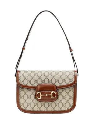 GUCCI Horsebit 1955 GG Shoulder Bag