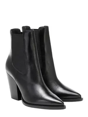 Saint Laurent Theo 95 Leather Chelsea Boots - Black