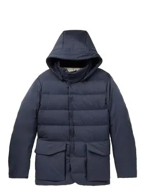 Loro Piana Clearwater Quilted Storm System Shell Down Jacket - Blue