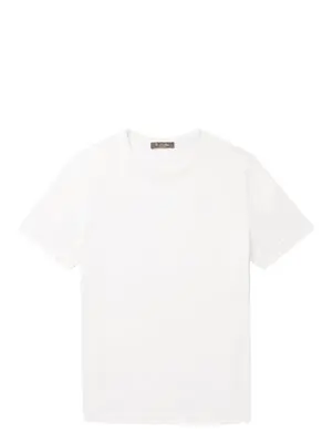 Loro Piana Loro Piana - Slim-Fit Silk And Cotton-Blend Jersey T-Shirt - Men - Neutrals - XS Neutrals