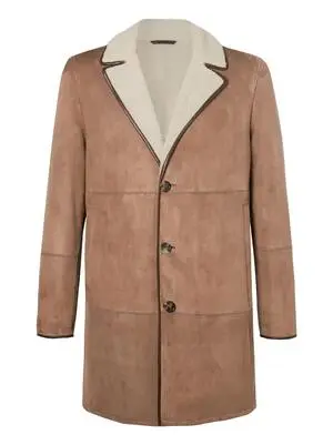 Loro Piana Wollaston Shearling Coat - Brown