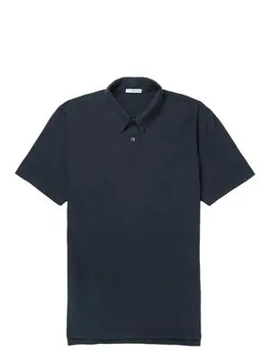 JAMES PERSE Supima Cotton-jersey Polo Shirt - Blue