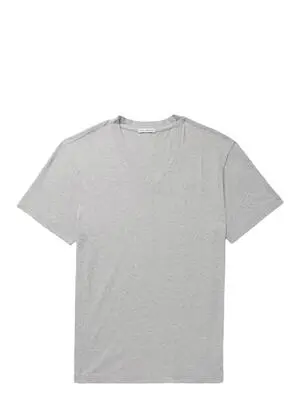 JAMES PERSE Mélange Combed Cotton-jersey T-shirt - Gray