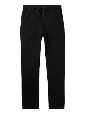 JAMES PERSE Straight-leg Supima Cotton-jersey Sweatpants - Black