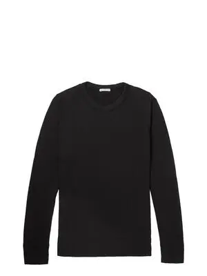 JAMES PERSE Loopback Supima Cotton-jersey Sweatshirt - Black