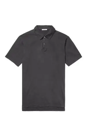 JAMES PERSE Supima Cotton-jersey Polo Shirt - Gray