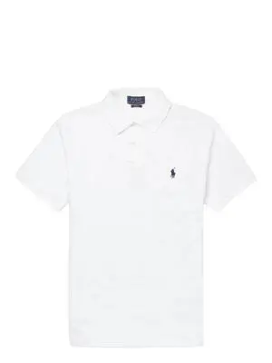 Polo Ralph Lauren Slim-fit Cotton-piqué Polo Shirt - White