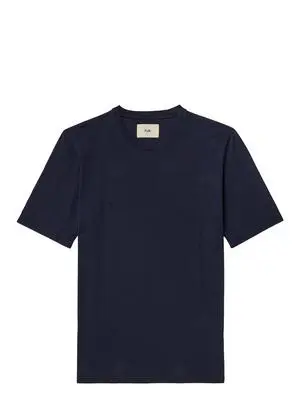 Folk Assembly Cotton-jersey T-shirt - Blue