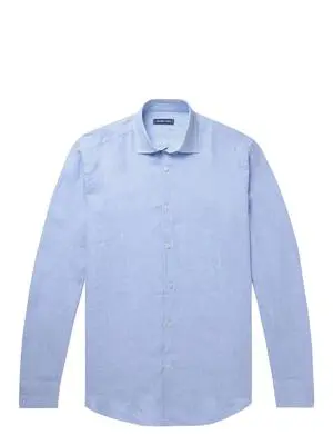 Frescobol Carioca Linen Shirt - Blue
