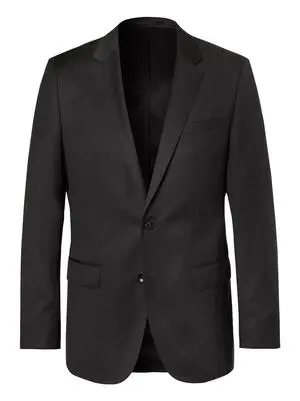 Hugo Boss Grey Hayes Slim-fit Super 120s Virgin Wool Suit Jacket - Gray