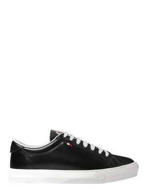 Moncler Monaco Leather Sneakers - Black