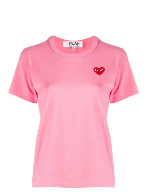 PLAY COMME DES GARCON Comme Des Garçons Play Heart-Print Crew Neck T-Shirt
