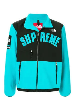 Supreme X The North Face Arc Logo Denali Fleece Jacket - Blue