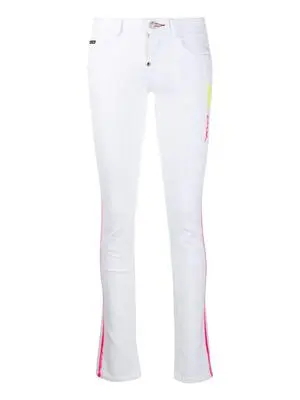Philipp Plein Neon Rock Skinny Jeans - White