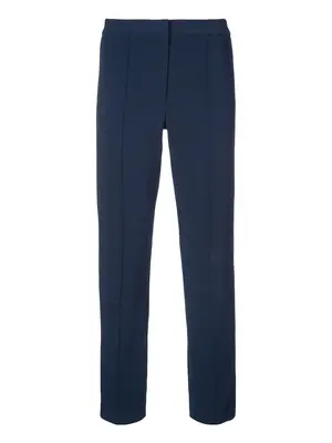 Adam Lippes Pintuck Cigarette Trousers Blue