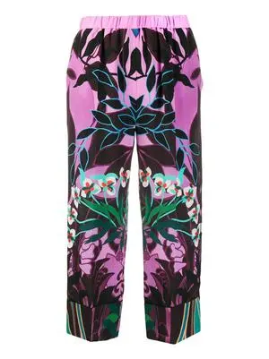 Valentino Garavani Mirrored Orchid Print Culottes - Pink