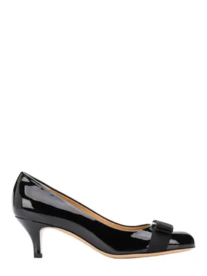 FERRAGAMO Vara Bow Mid-heel Pumps - Black
