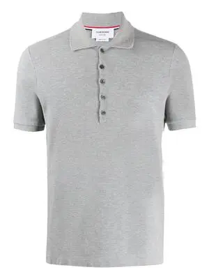 Thom Browne 4-bar Piqué Polo Shirt - Grey