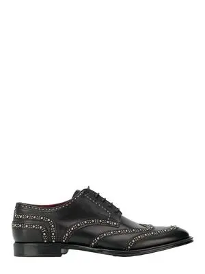 Dolce & Gabbana Studded Derby Shoes - Black