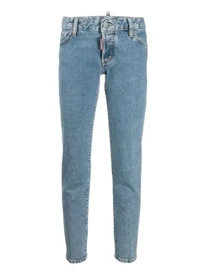 Dsquared2 Maple Leaf Patch Slim-fit Jeans - Blue