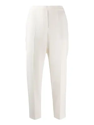 Theory Straight-leg Cropped Trousers - Neutrals