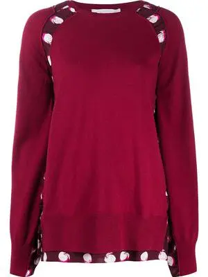 Stella McCartney Layered-effect Wool Jumper - Red