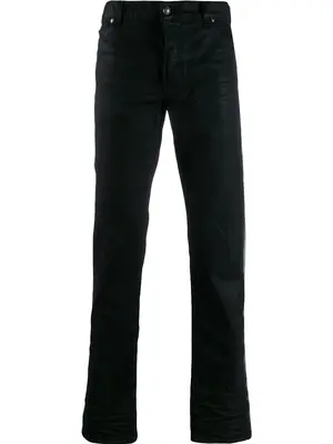 Balmain Spray Band Straight Leg Jeans - Black